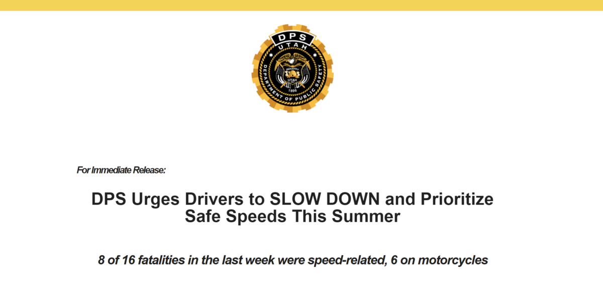 DPS Urges Drivers to SLOW DOWN and Prioritize Safe Speeds This Summer ...